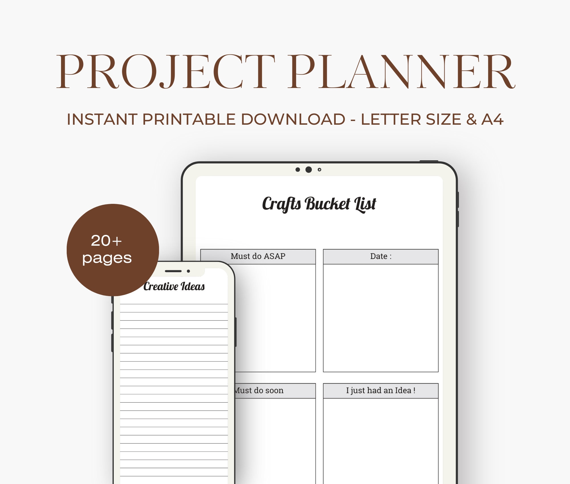 Craft Organization Binder, Craft Planner, Craft Project Printable ...