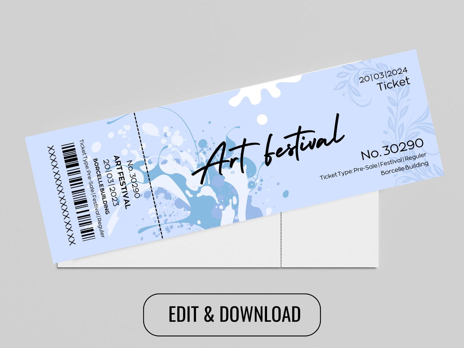 Editable Concert Ticket Canva Template, DIY Concert Ticket, Printable ...