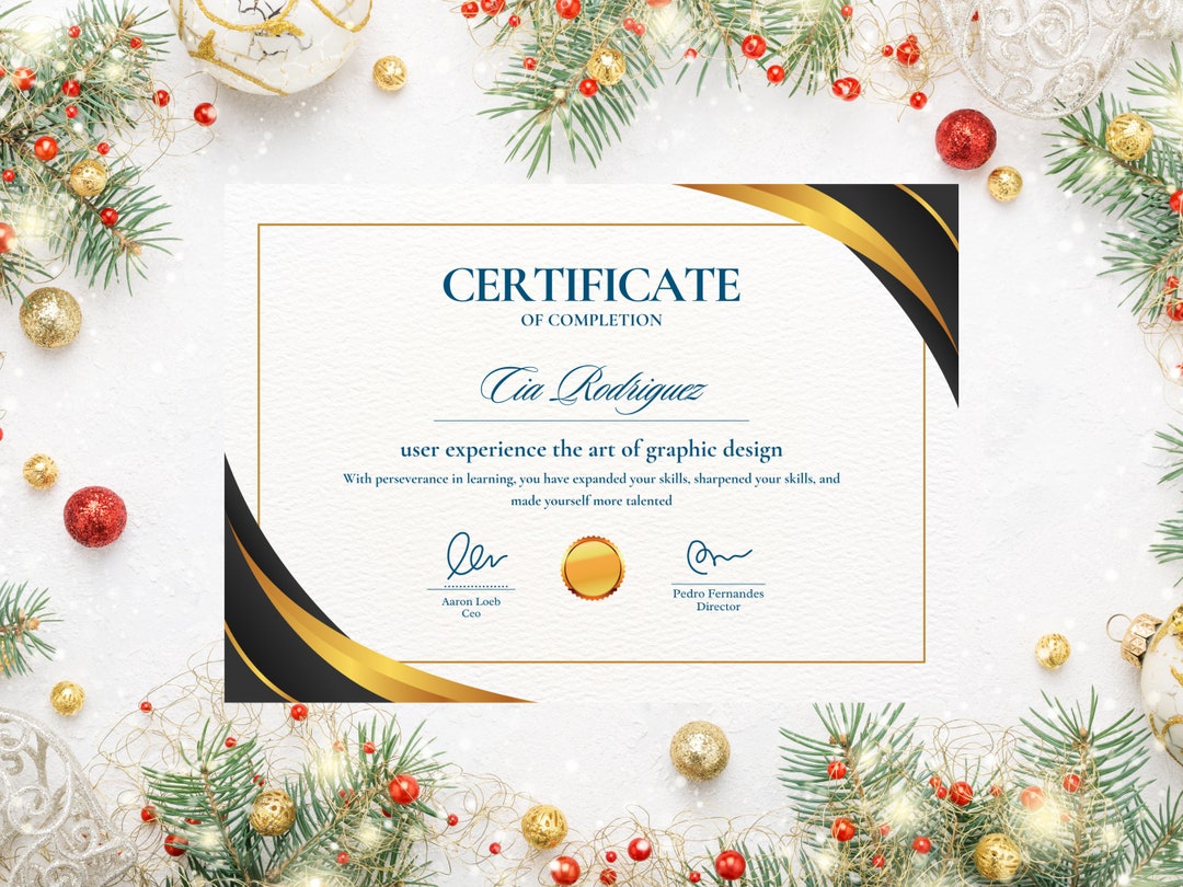 Minimal Gift Certificate of Completion | Minimalist DIY Certificate ...