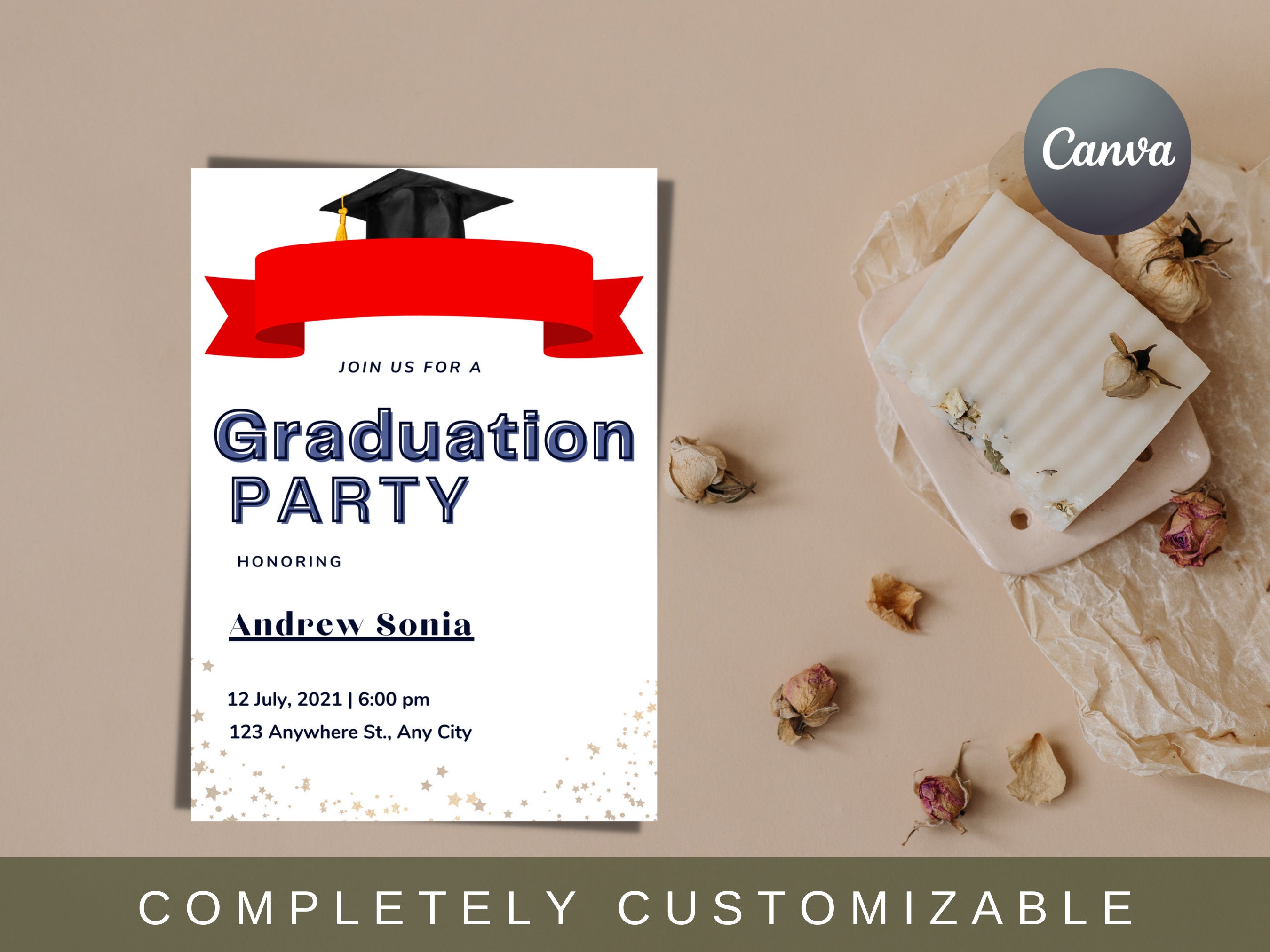 Editable Graduation Invite Fully Editable Convocation Card Editable ...
