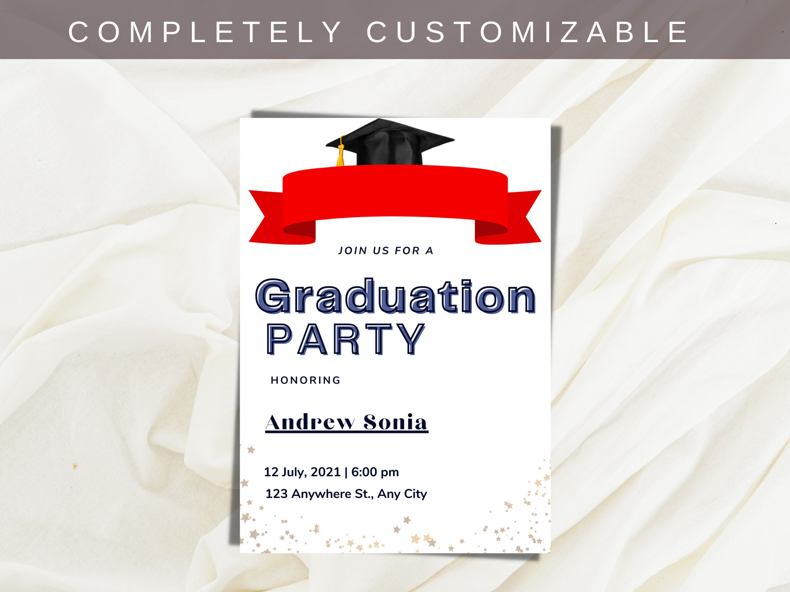 Editable Graduation Invite | Fully Editable Convocation Card | Editable ...