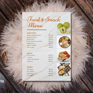 Editable Food Menu Fully Editable Wedding Menu Editable Menu Template ...