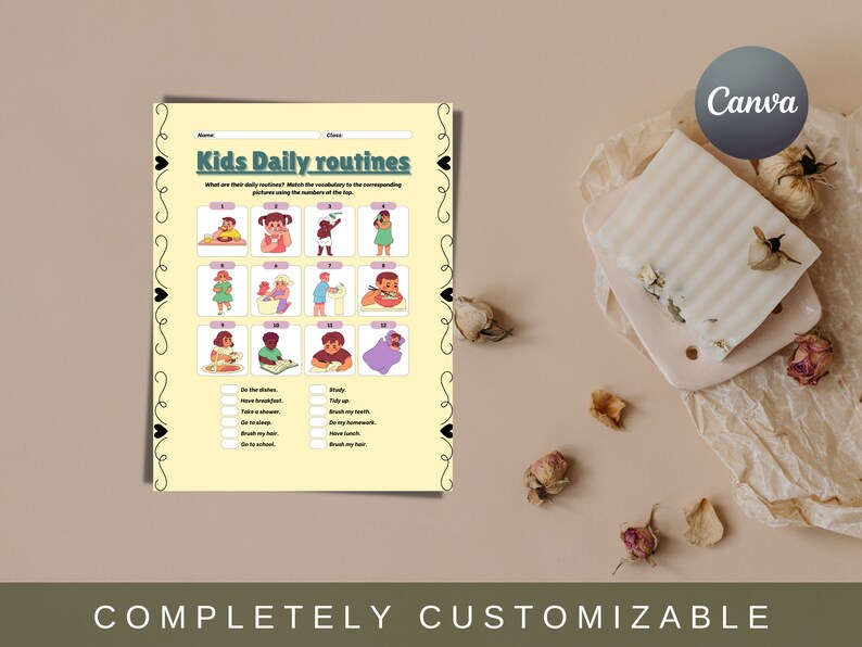 Kids Daily Routine Daily Routine Template Editable Daily Routine ...