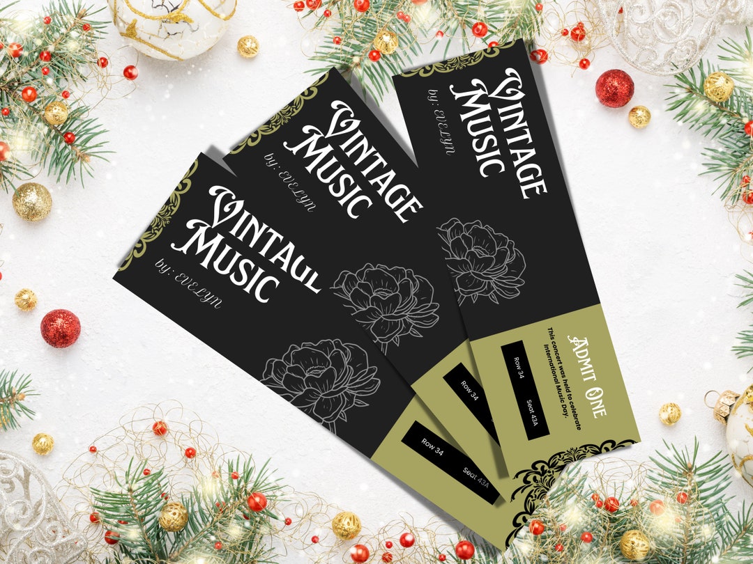 Modern Music Festival Concert Ticket Template Fully Customization in ...