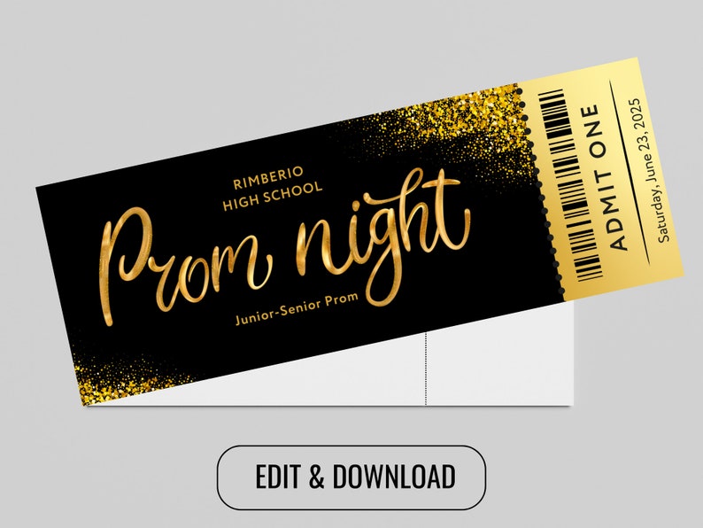 Editable Prom Invitation | Formal Invitation | Homecoming | Prom ...
