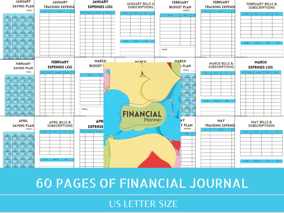 Financial Budget Journal | Printable Monthly Budget | Travelling ...
