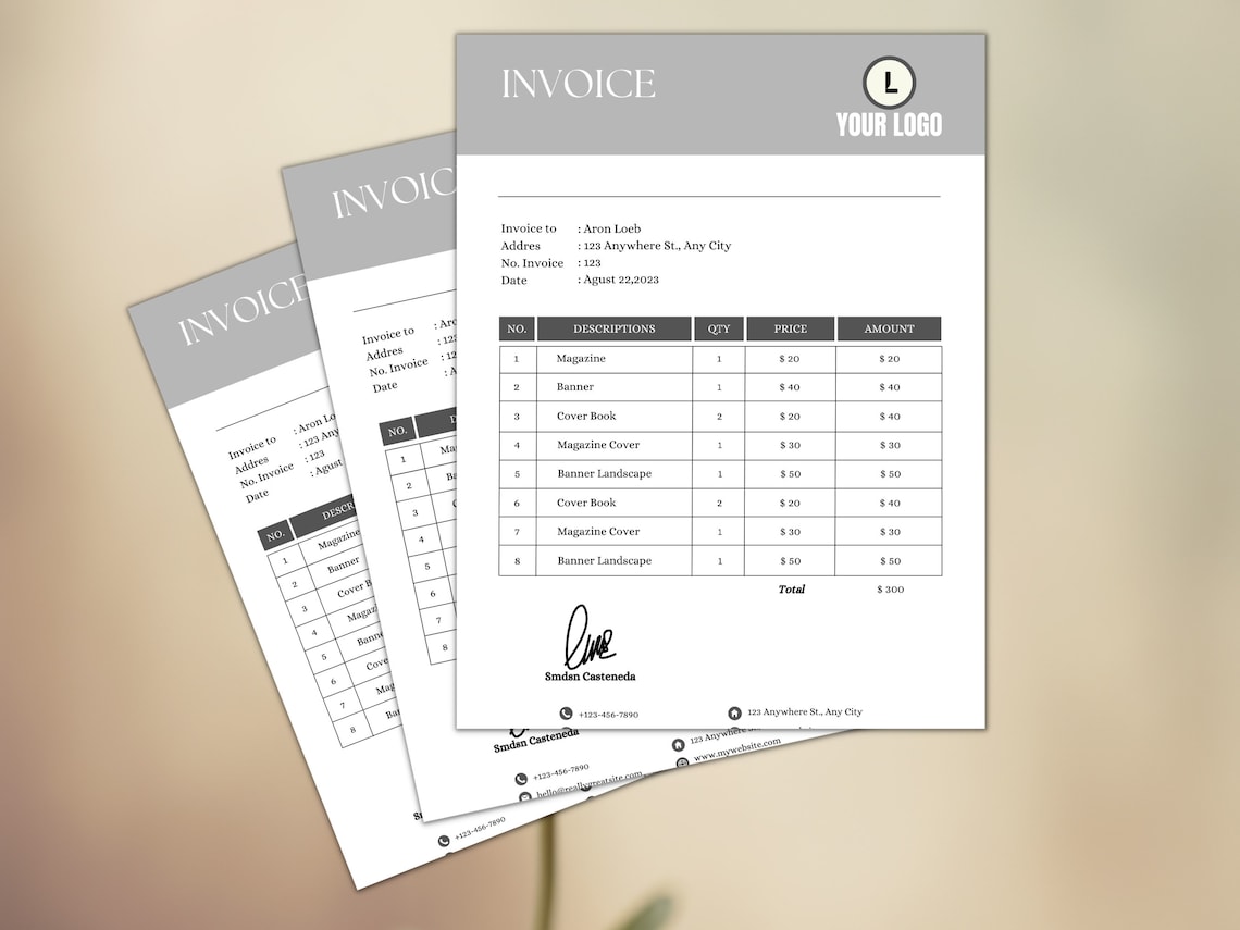 Editable Invoice | Fully Editable Receipt | Editable Invoice Template ...