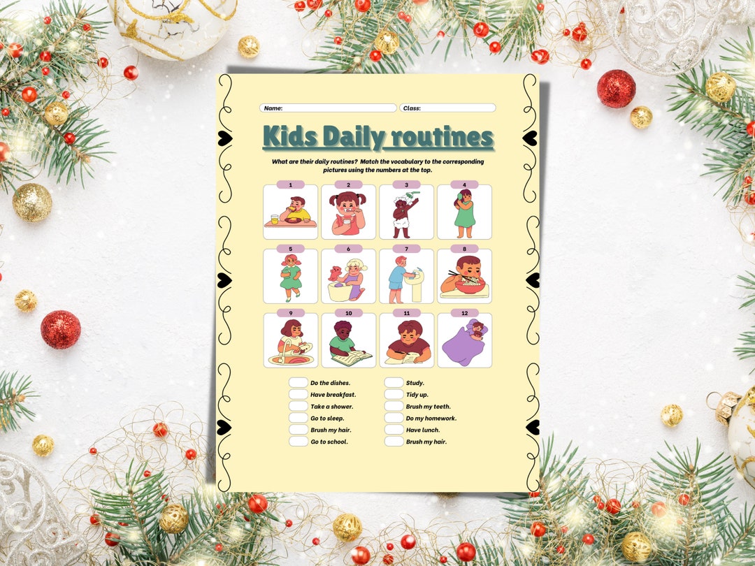 Kids Daily Routine | Daily Routine Template | Editable Daily Routine ...