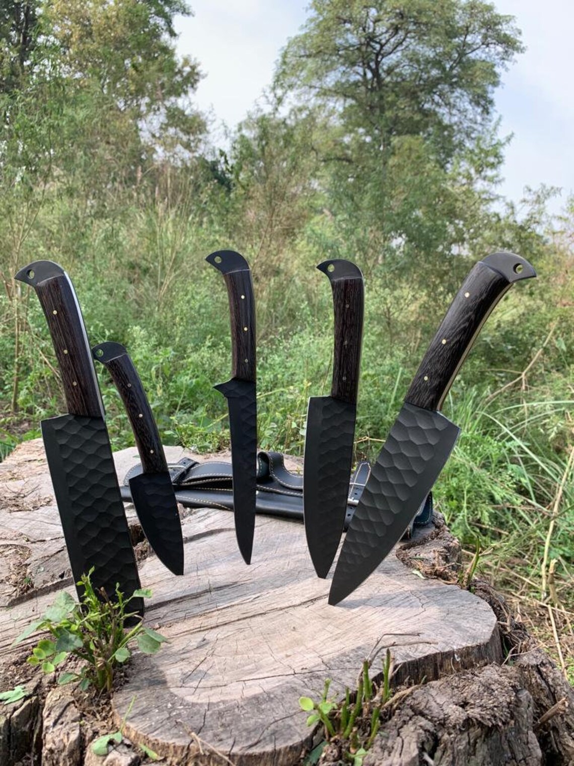 5-knife Set-kitchen Knives Set/ Black Coated Kitchen Knives Set for ...