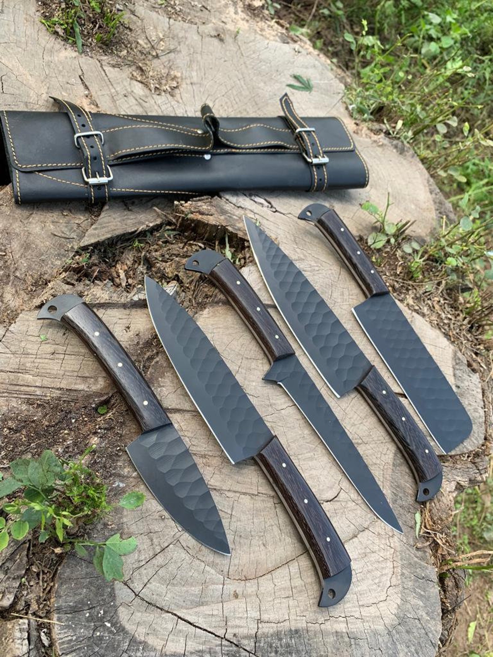 5-knife Set-kitchen Knives Set/ Black Coated Kitchen Knives Set for ...