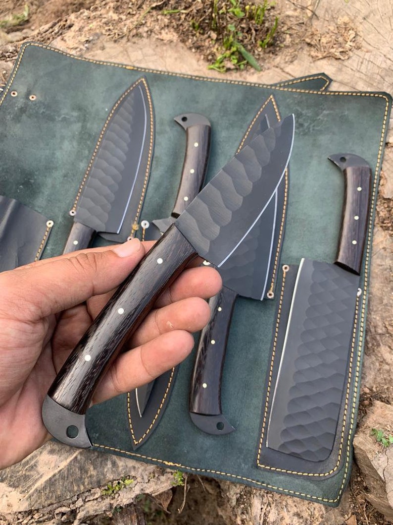 5-knife Set-kitchen Knives Set/ Black Coated Kitchen Knives Set for ...