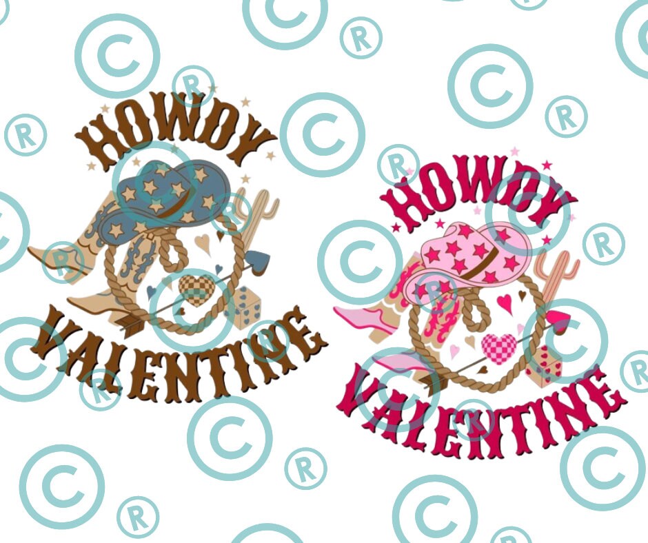 Howdy Valentine Png File - Etsy