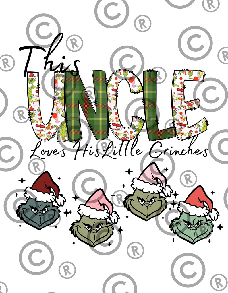 This UNCLE Loves His Little Grinch’s, PNG - Etsy
