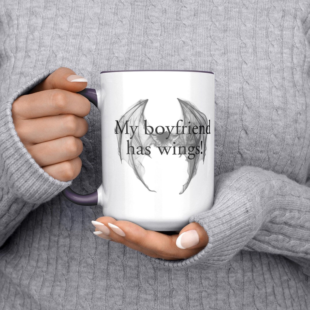 Romantasy Enemies to Lovers, Coffee Mug, My Boyfriend Has Wings Cup ...