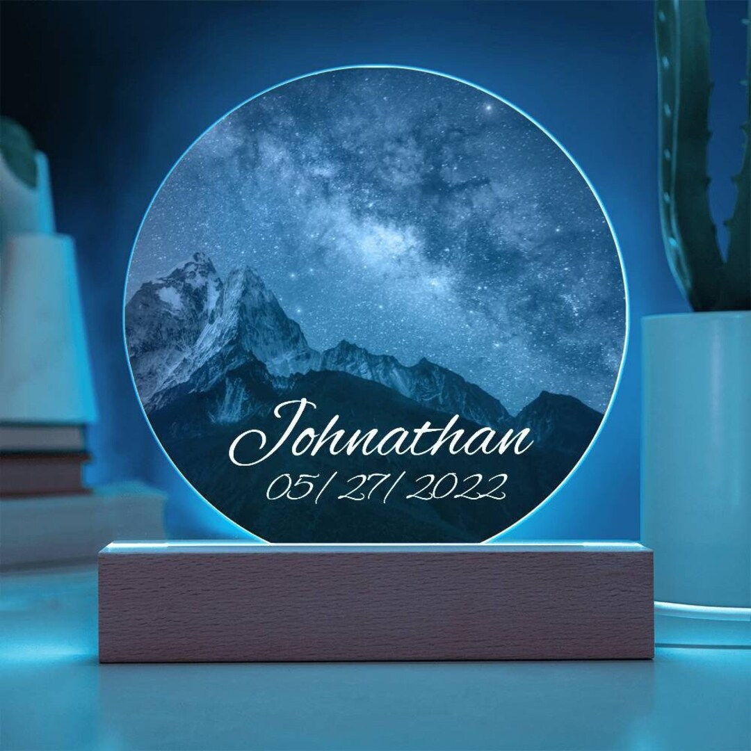 Personalized Milky Way Night Light for Baby, Customized Name Night ...