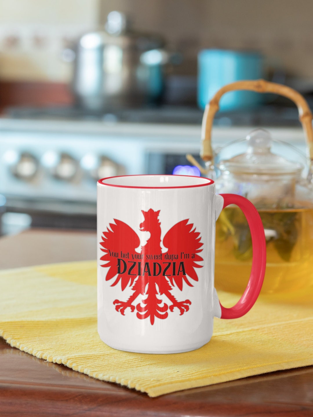 Dziadzia 15oz Coffee Mug, You Bet Your Sweet Dupa, Polish Coffee Mug ...