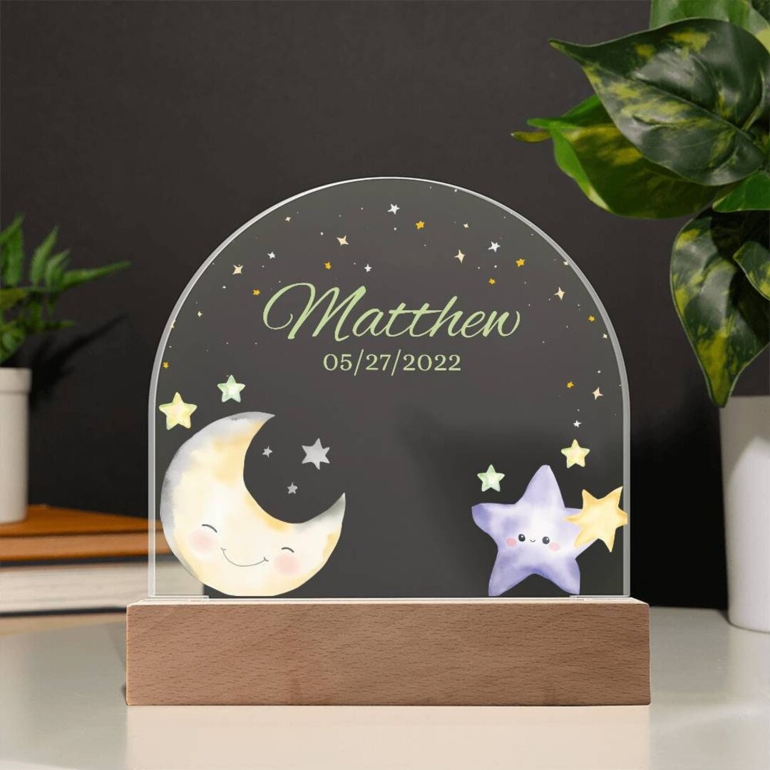 Personalized Space Nightlight for Baby, Customized Name Space Light for ...