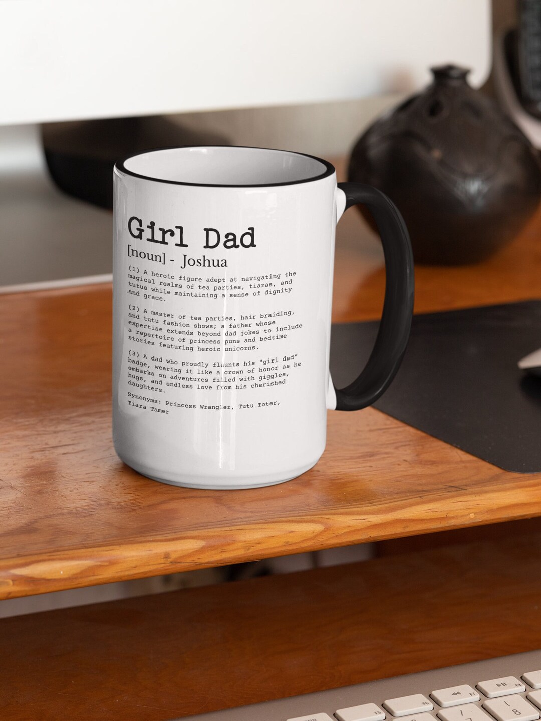Custom Dad of Girls Definition Coffee Mug, Father's Day Gift for Dad of ...
