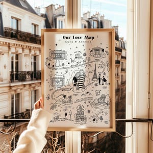Custom Relationship Map, Our Love Story, Couples Travel Map, in Loving ...
