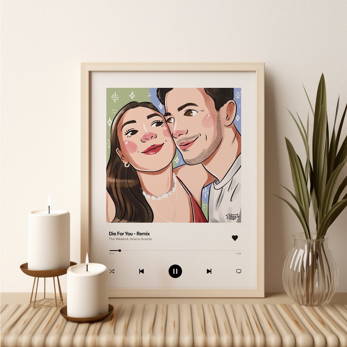 Custom Spotify Cover Portrait, Heartfelt Anniversary Gift for Couples ...