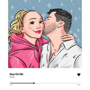 Custom Spotify Cover Portrait, Heartfelt Anniversary Gift for Couples ...