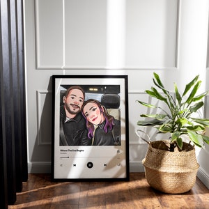 Custom Spotify Cover Portrait, Heartfelt Anniversary Gift for Couples ...