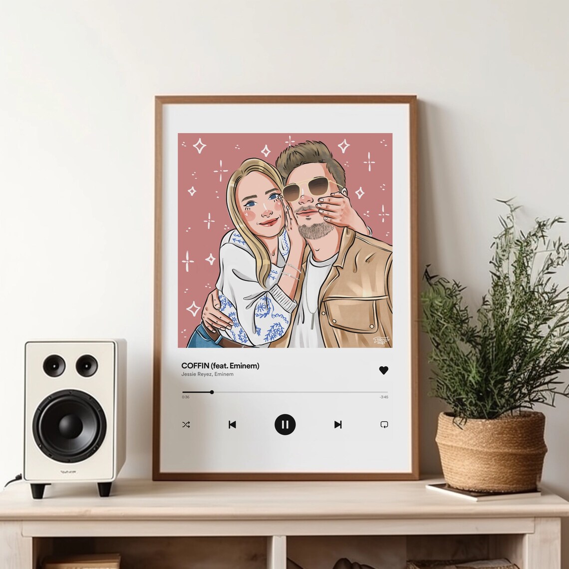 Custom Spotify Cover Portrait, Heartfelt Anniversary Gift for Couples ...