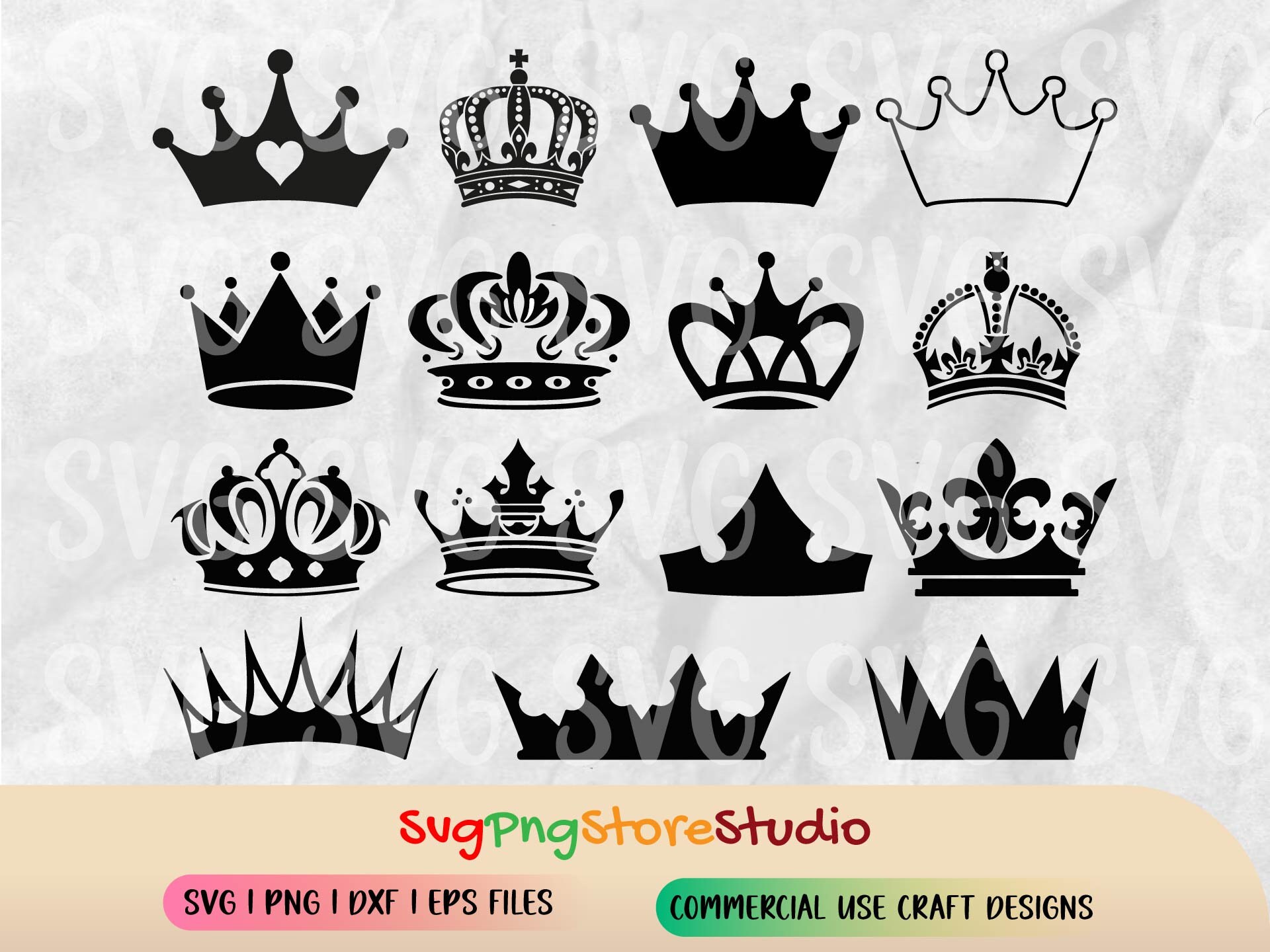 Royal Crown SVG File, King Crown SVG, Queen Crown SVG, Princess Tiara ...