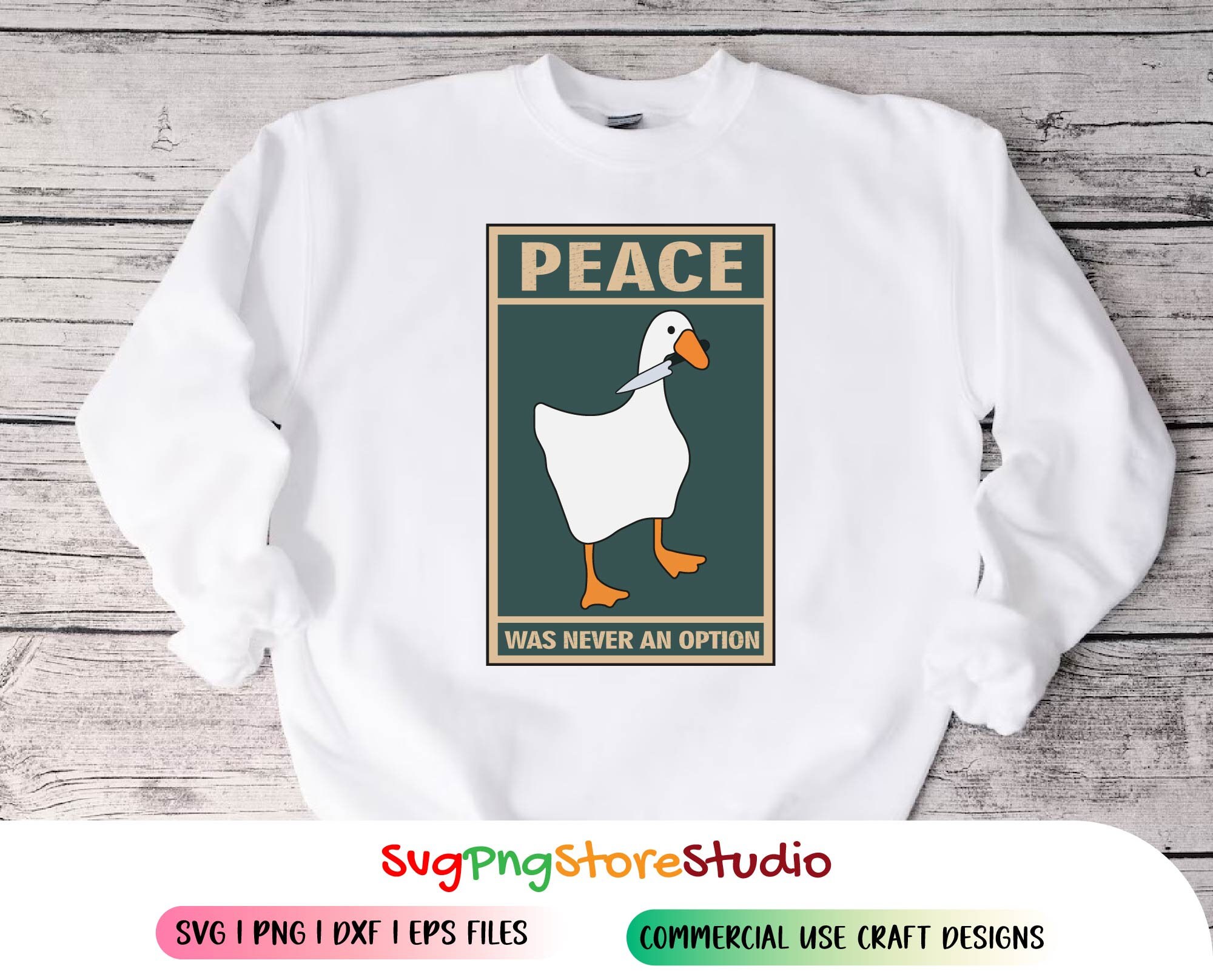 Funny Meme Duck Murder Goose SVG PNG, Silly Goose Svg, Digital ...