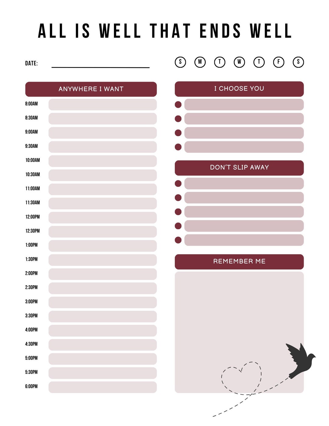 Taylor Swift Red Daily Planner - Etsy