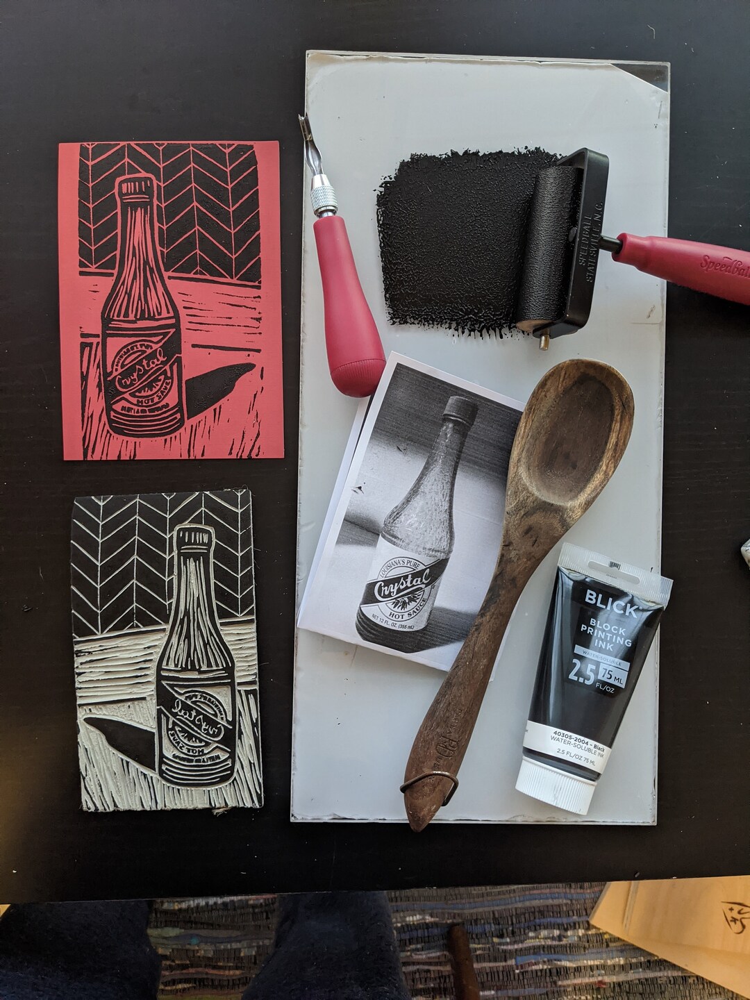 Example Linocut Print for Sale - Etsy