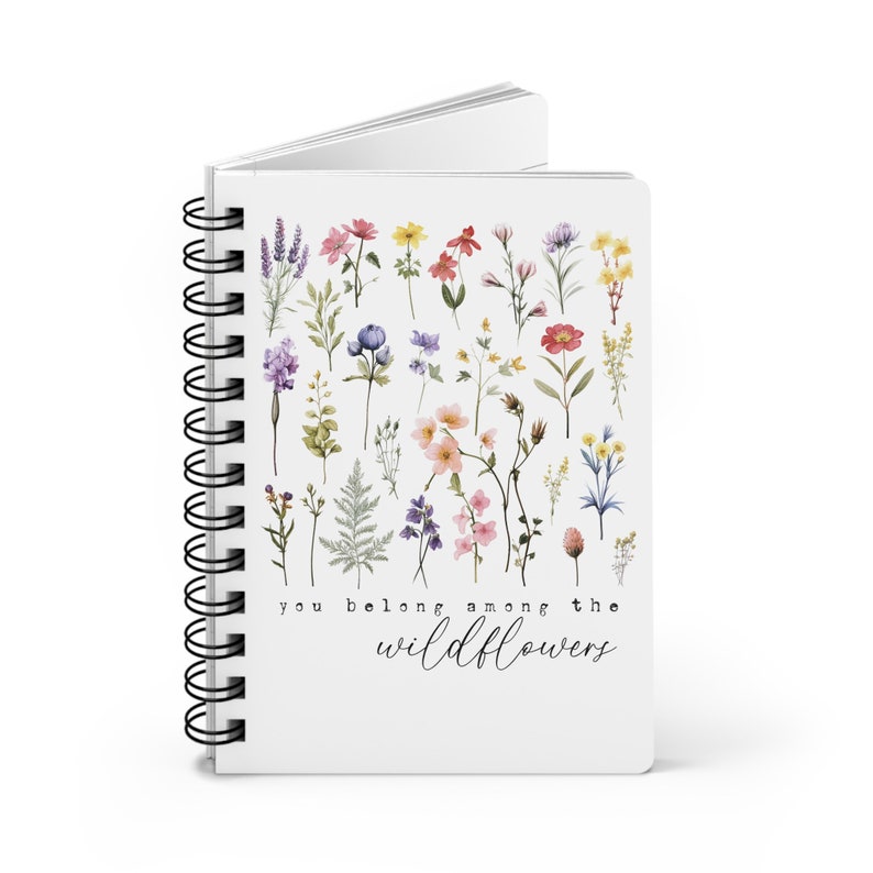 Journal Notebook Wildflowers Cottagecore Spiral Bound Fairycore Boho Hippie Note Pad Journal for ...