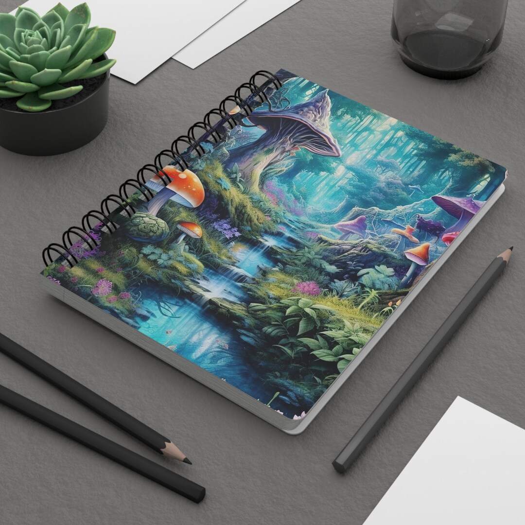 Journal Notebook Whimsical Mushroom Spiral Bound Journal Fairycore ...