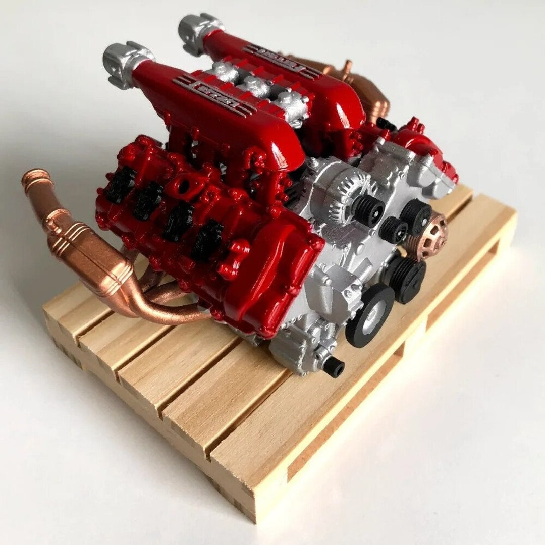 Ferrari V8 Engine 1/10 Scale 3D High Quality Printing - Etsy