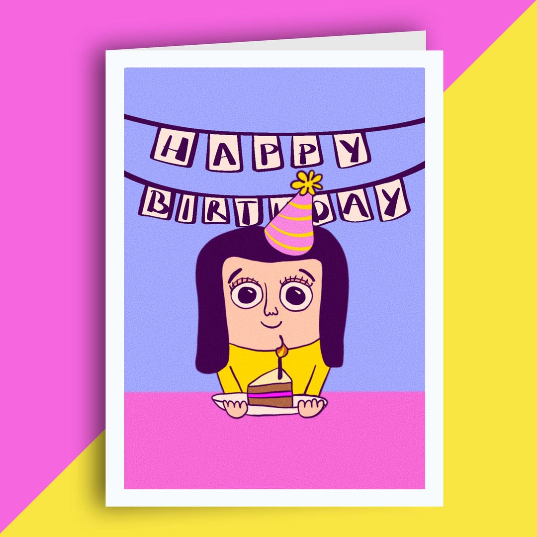 Cute and Colorful Birthday Card / Funny Birthday Card / Multiple Choice ...