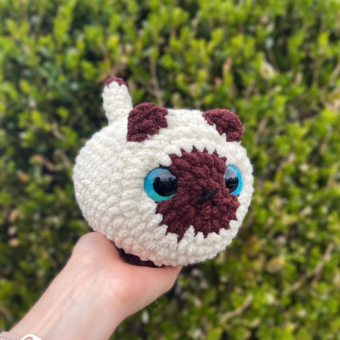 Crochet Siamese Loaf Cat Plushie | Crochet Plush | Cat Lover | Stuffed ...