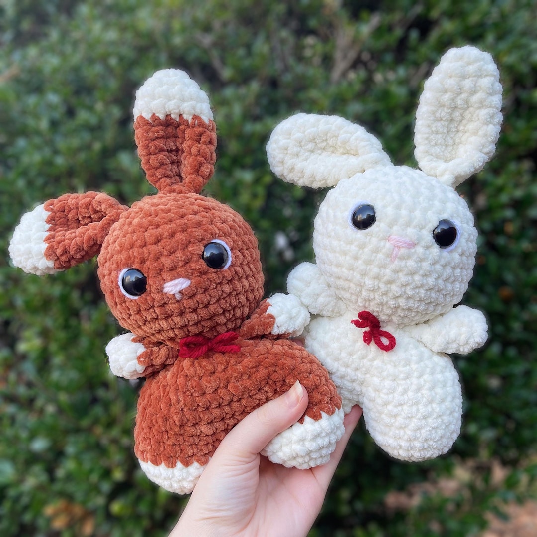 Crochet Bunny Plushie Mr. Butters the Bunny Crochet Plush Stuffed ...