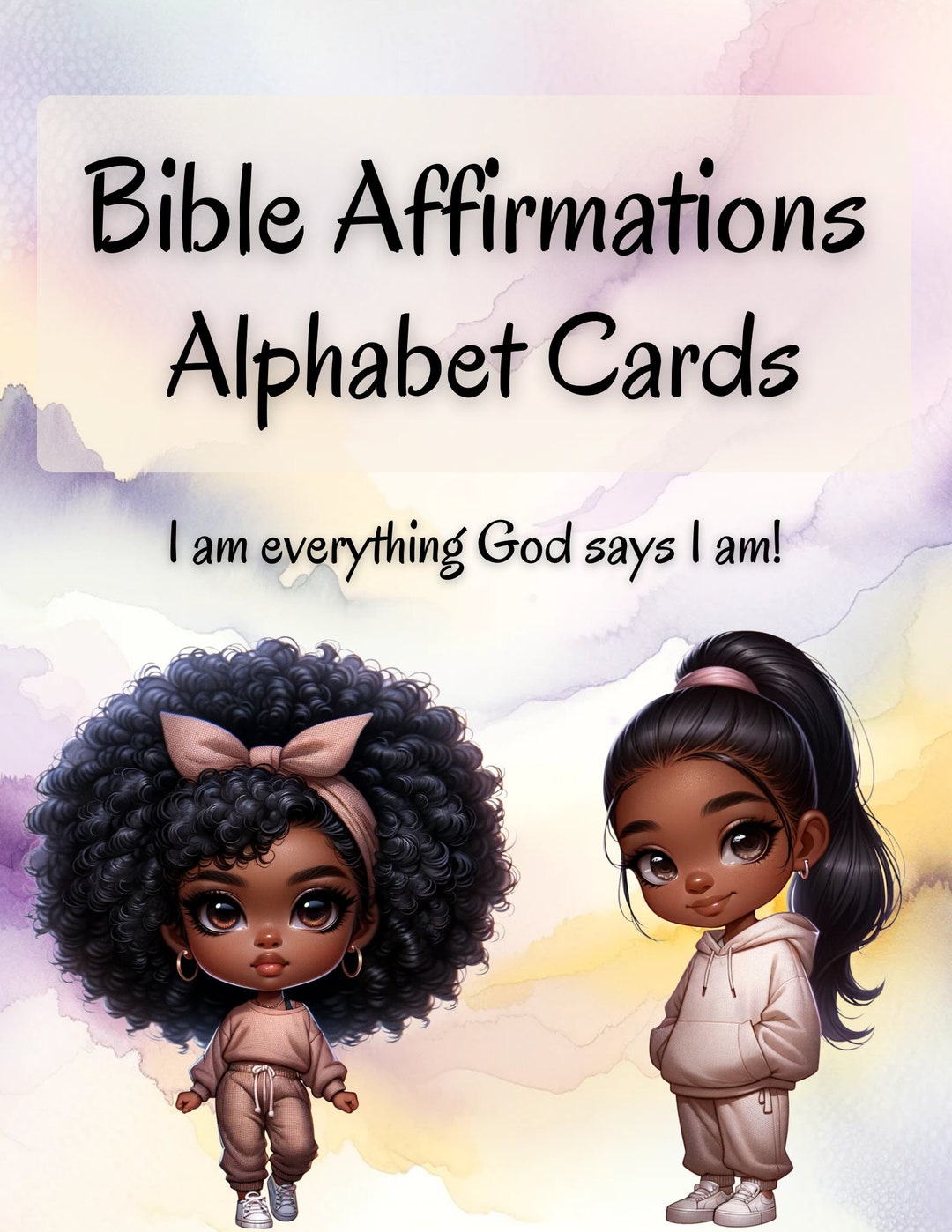 Bible Affirmation Alphabet Cards for Girls | Instant Download - Etsy