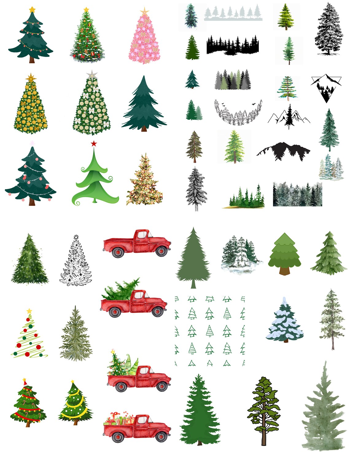 Pine Tree SVG PNG PDF, Pine Tree Clipart, Pine Tree Transparent ...