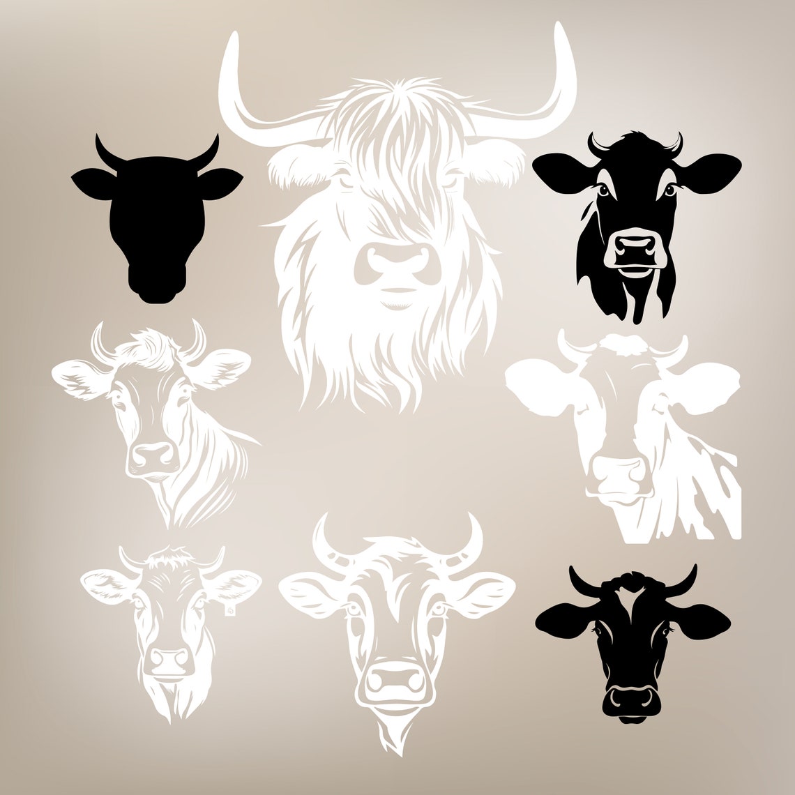 Cow Silhouette PNG | SVG Cow Clipart | Bull Clipart, Highlander Cow ...