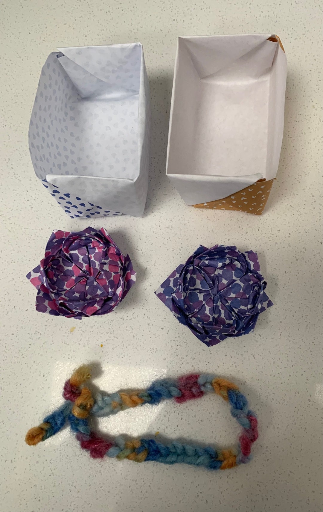 Origami Set With Crochet Bracelet - Etsy