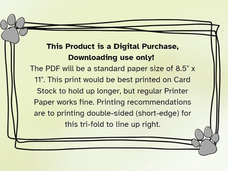 Feline Health Record Card - Etsy