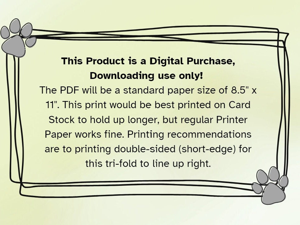 Feline Health Record Card - Etsy