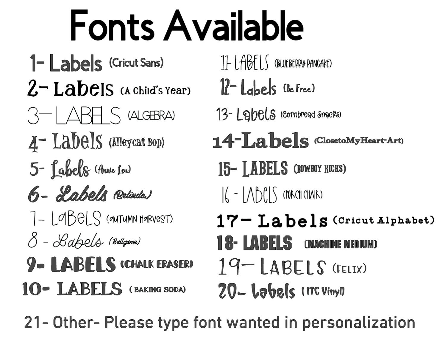 Custom Labels for Pantry Bins, Boxes or Containers Personalized and ...