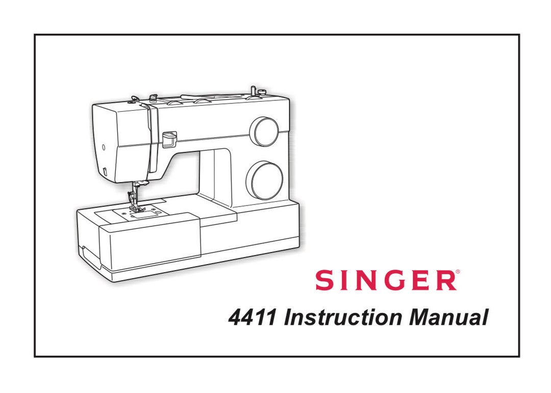 SINGER 4411 Instruction Manual Sewing Machine Digital Download - Etsy