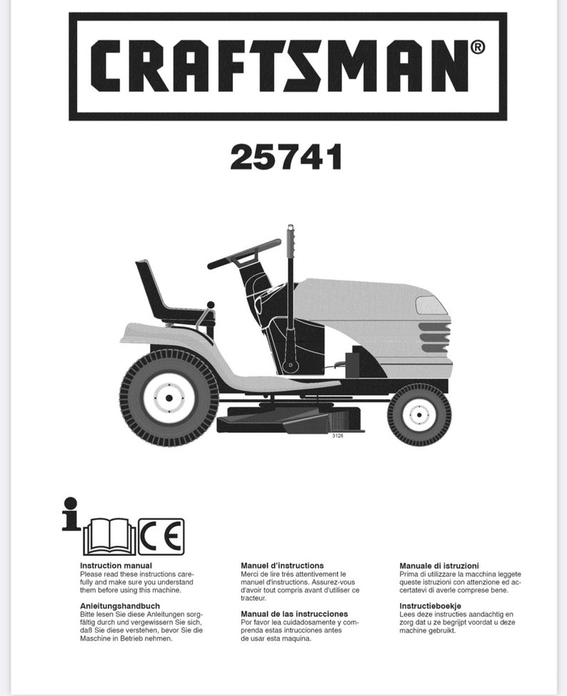 Sears 917.25741 ST16 Garden Tractor Operator & Service Parts Manual - Etsy