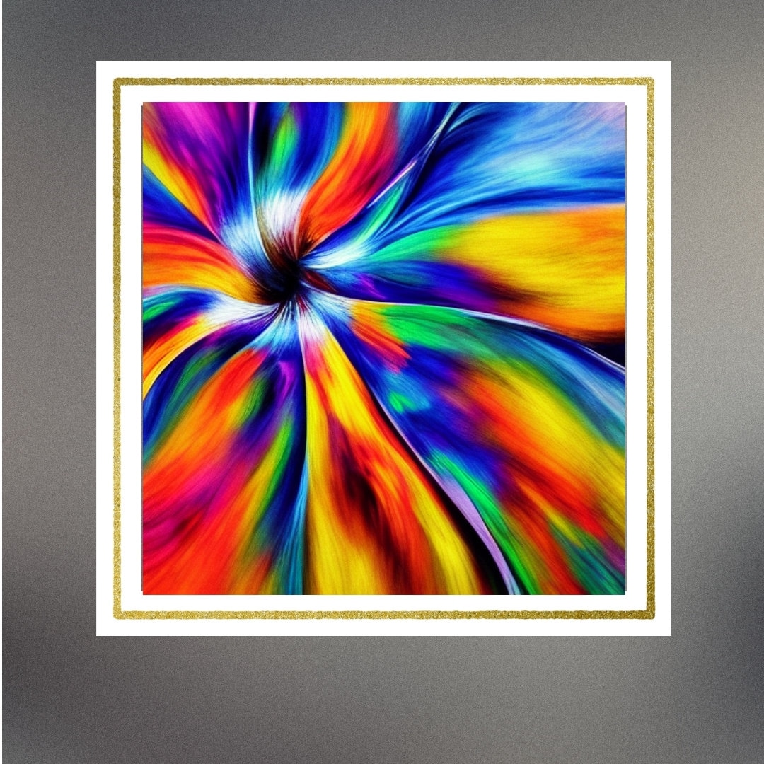 Fuchsia Wall Art New Style Rainbow's Colors Digital Flower Life ...