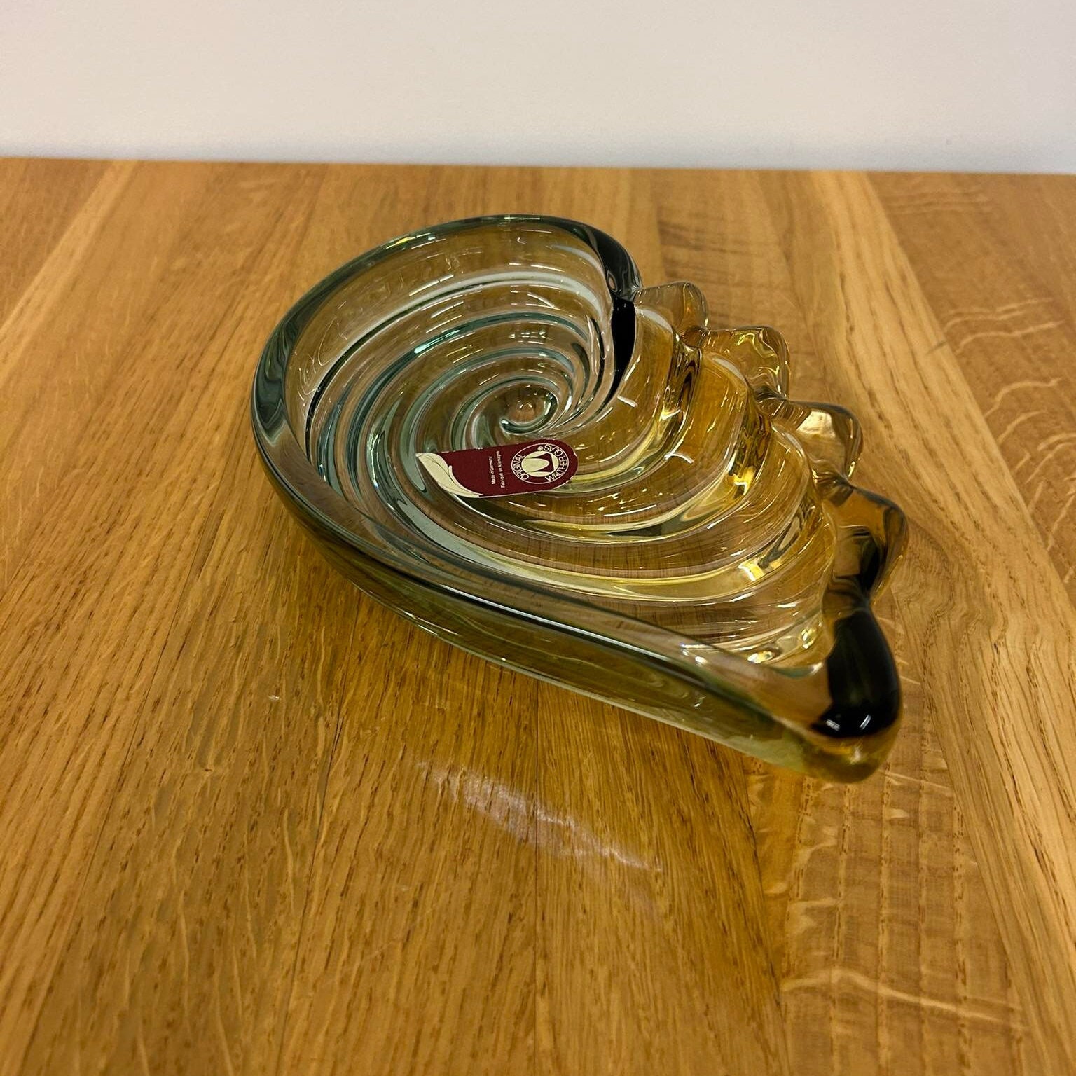 Original Walther Glass Cristal Wave Dish,iridescent Ombre Amber,art ...