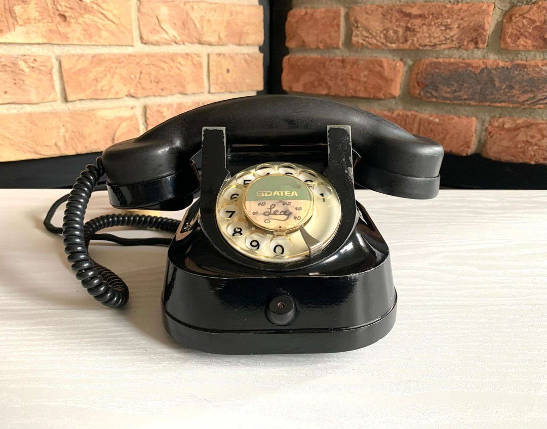 Bakelite Old Rotary Telephone With Numeric Dial, "atea" Telephone ...