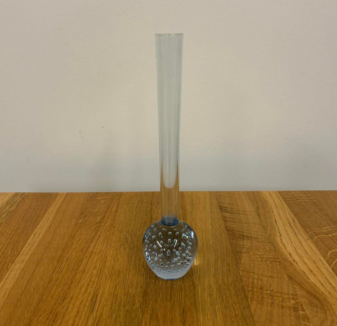 Vintage Bubble Glass Vase, Scandinavian Bubble Glass, Vintage Art Glass ...
